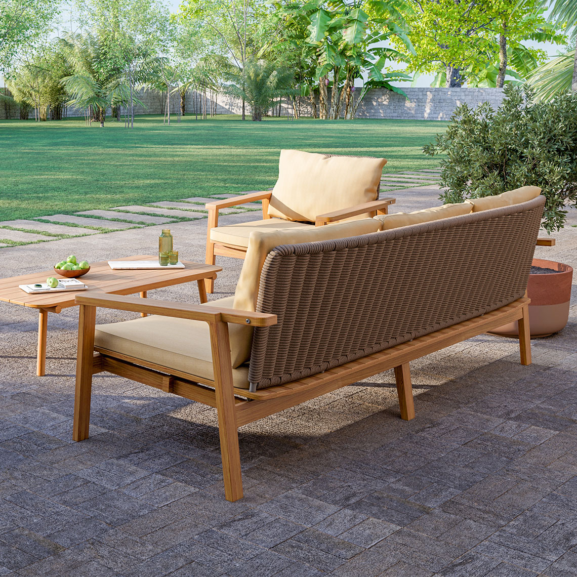 YAAZ, DENK outdoor collection: seats with generous volumes and large ...