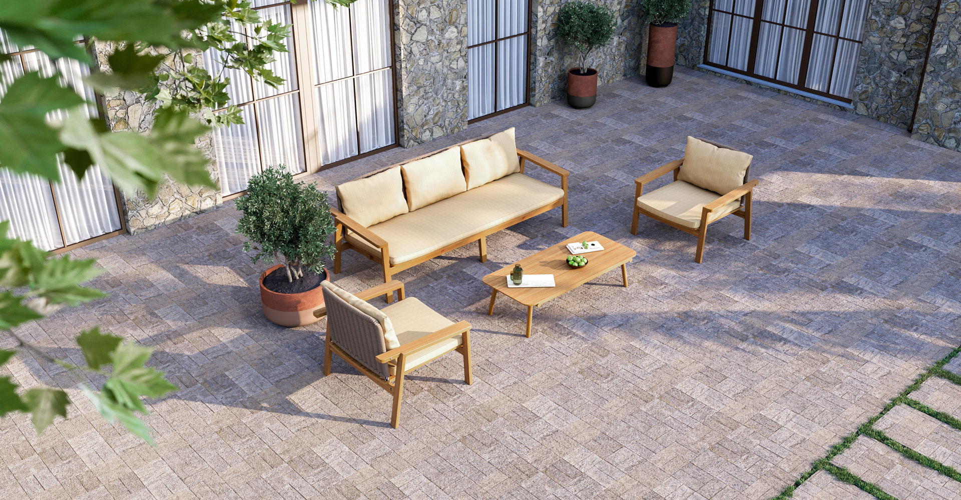 YAAZ, DENK outdoor collection: seats with generous volumes and large ...
