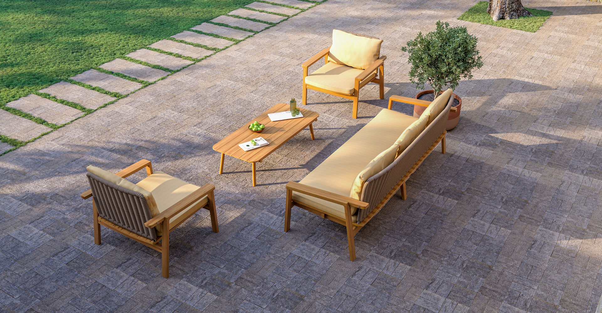 YAAZ, DENK outdoor collection: seats with generous volumes and large ...