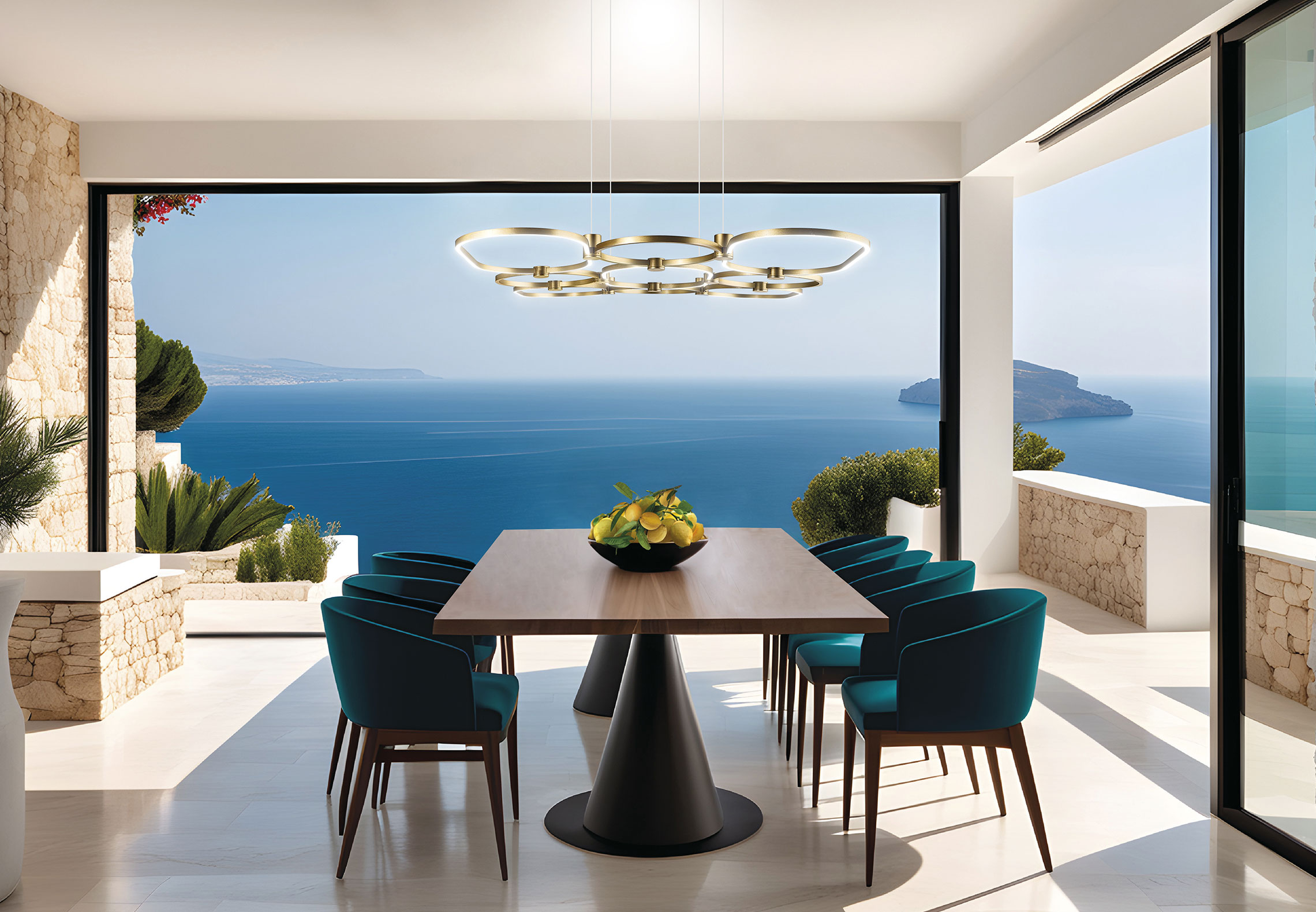 Icone lighting: geometric shapes and finishes to suit any context