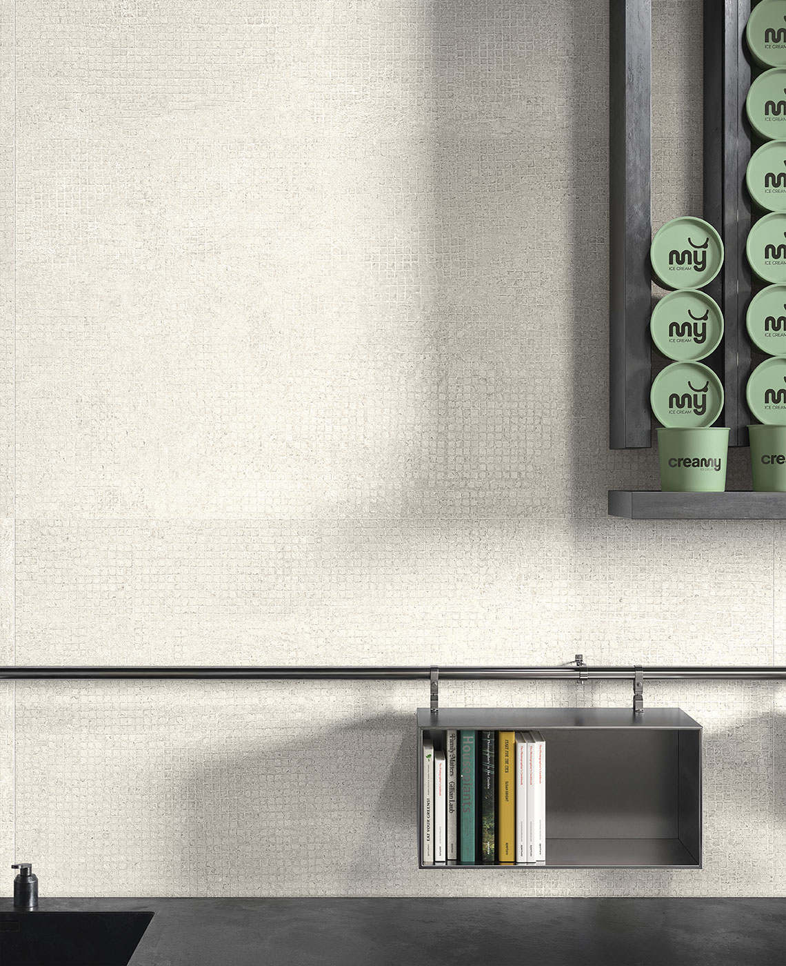 Cement-effect stoneware inspired by mosaics: Novart by Ceramica Sant ...