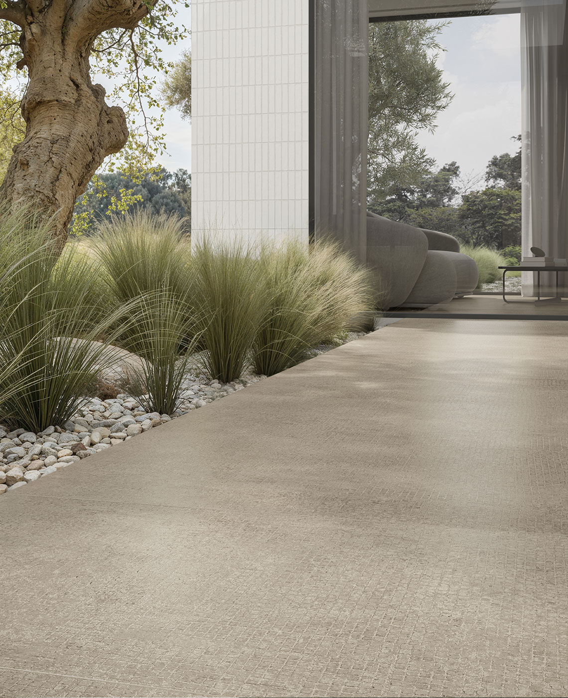 Cement-effect stoneware inspired by mosaics: Novart by Ceramica Sant ...