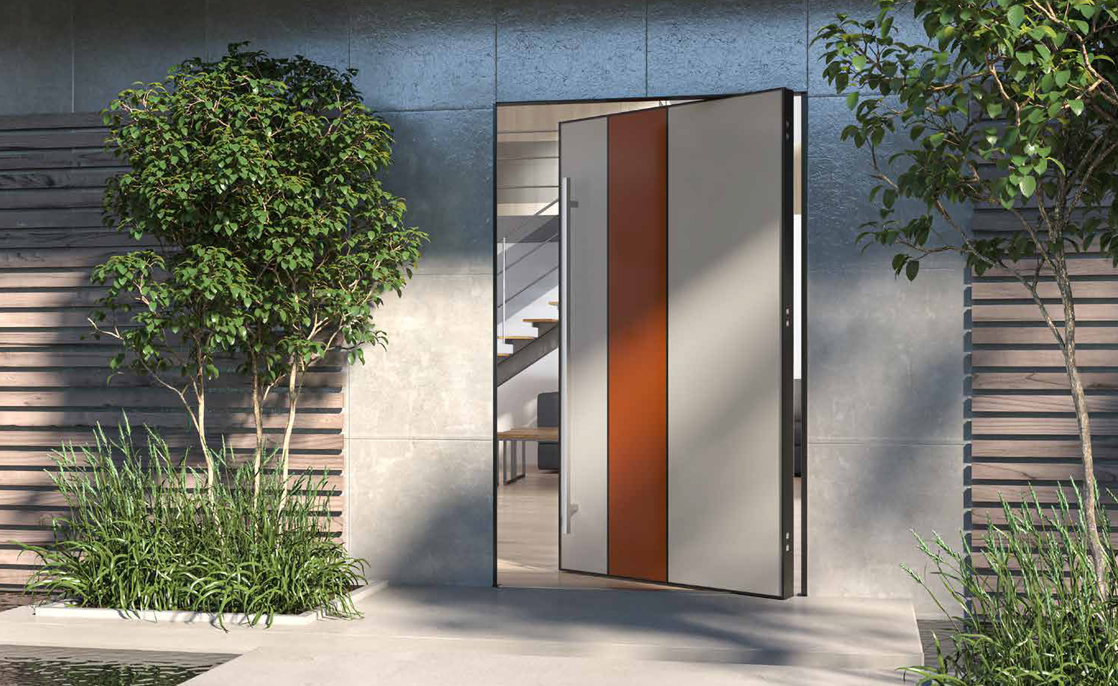 Security pivot door for openings up to 4 meters Di.Big