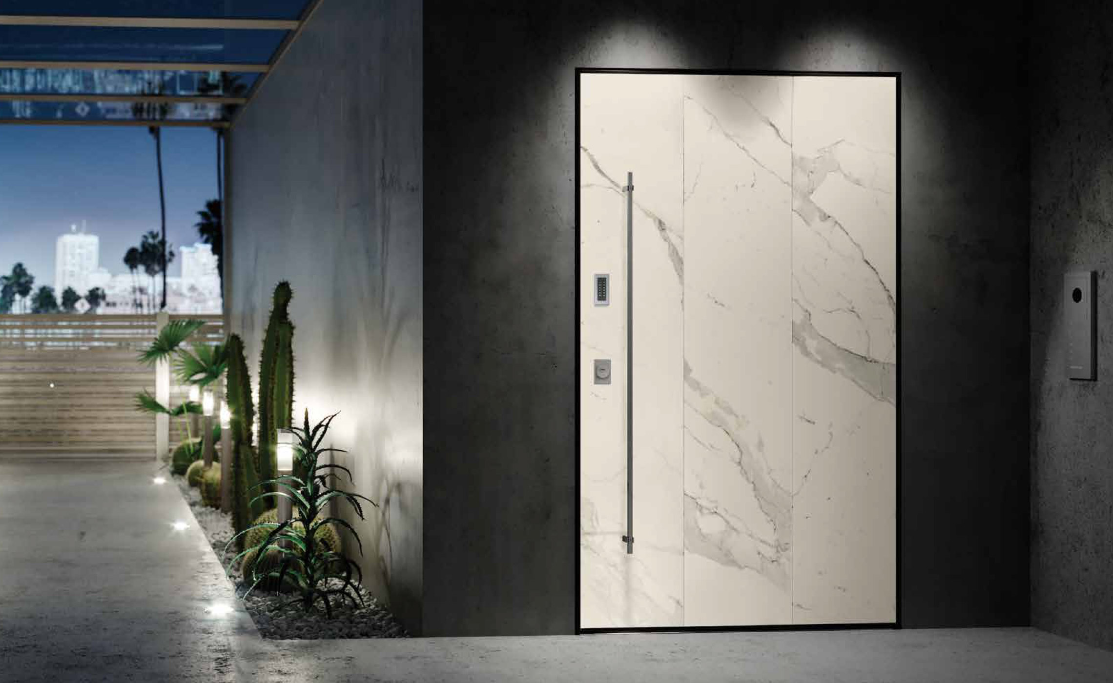 Security pivot door for openings up to 4 meters Di.Big