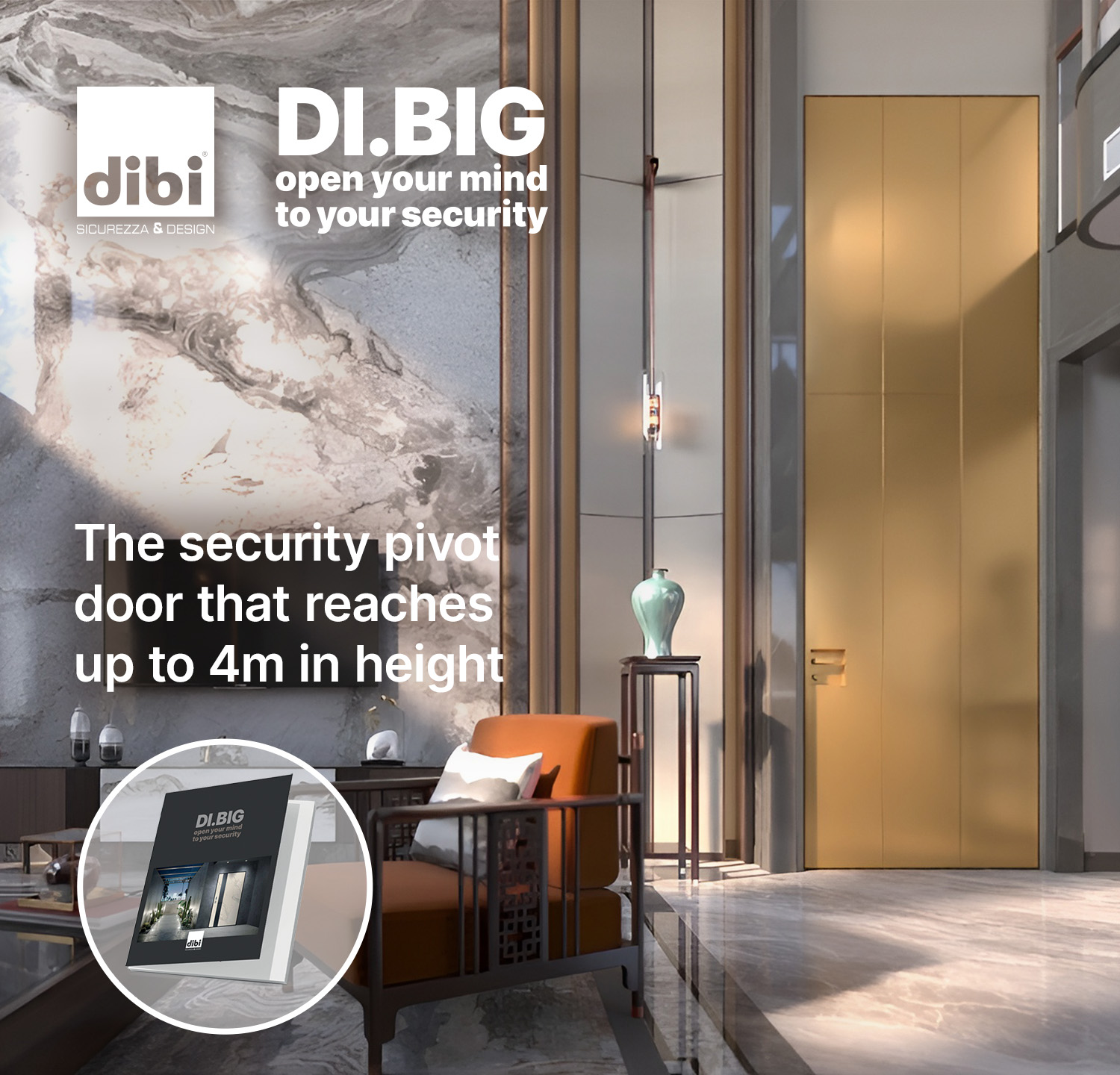 Security pivot door for openings up to 4 meters Di.Big