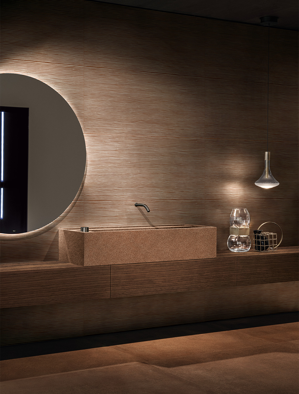 Wood and stoneware bathroom system: introducing Elitique, an exclusive ...