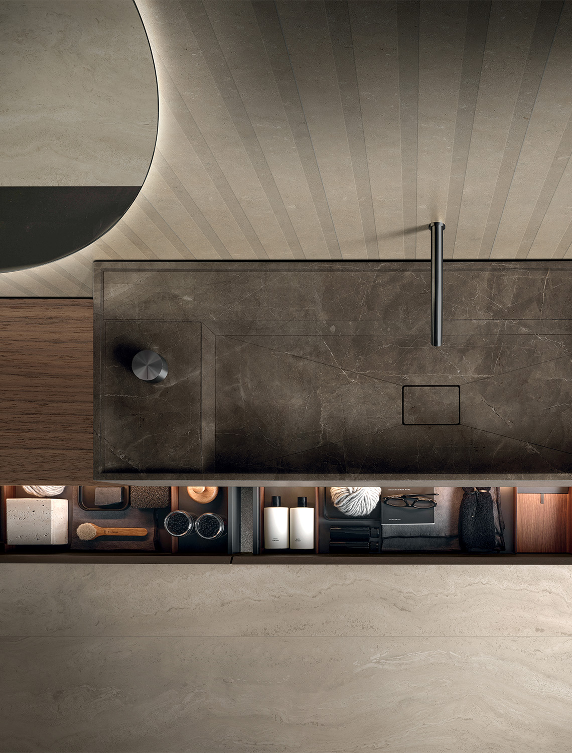 Wood and stoneware bathroom system: introducing Elitique, an exclusive ...