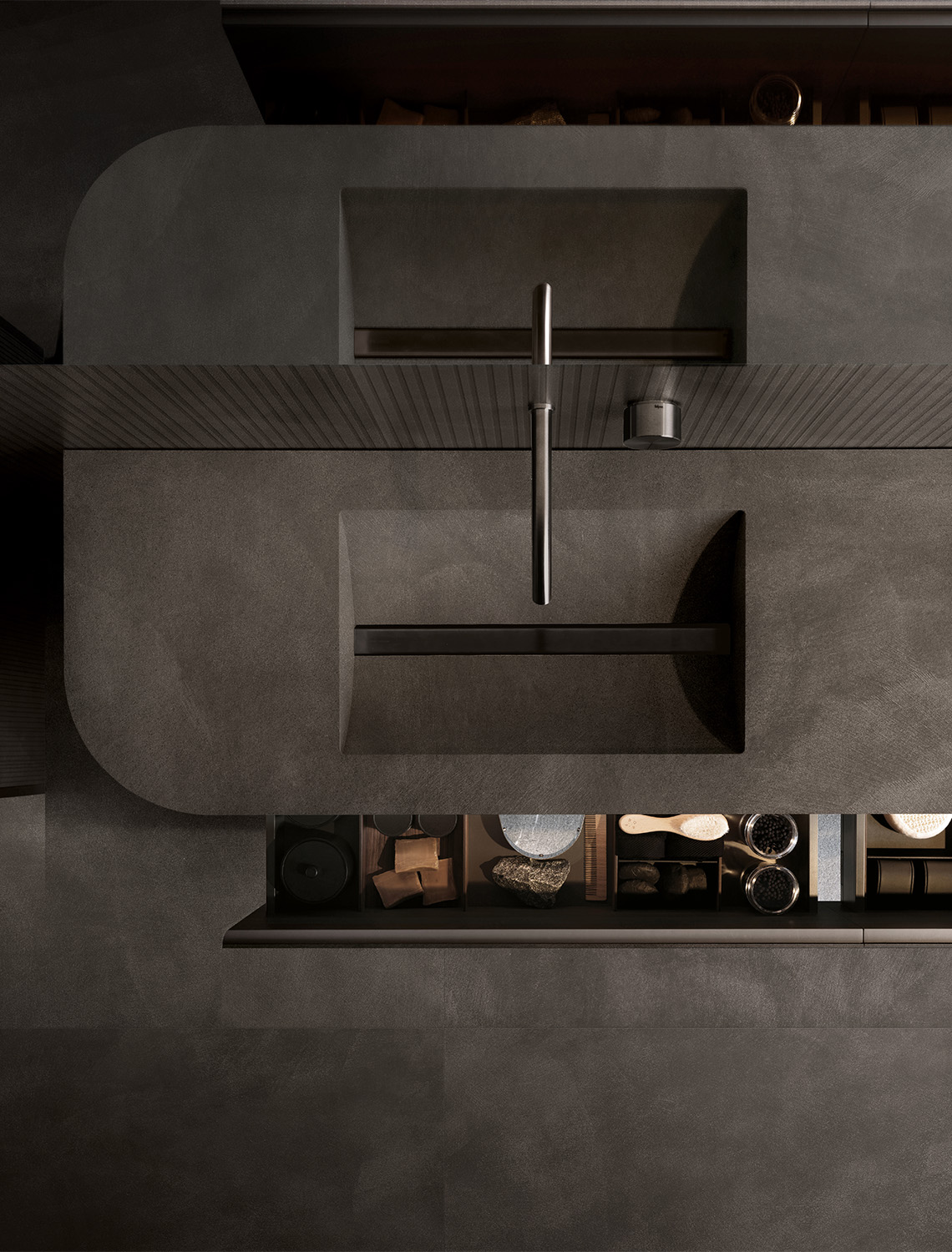 Wood and stoneware bathroom system: introducing Elitique, an exclusive ...