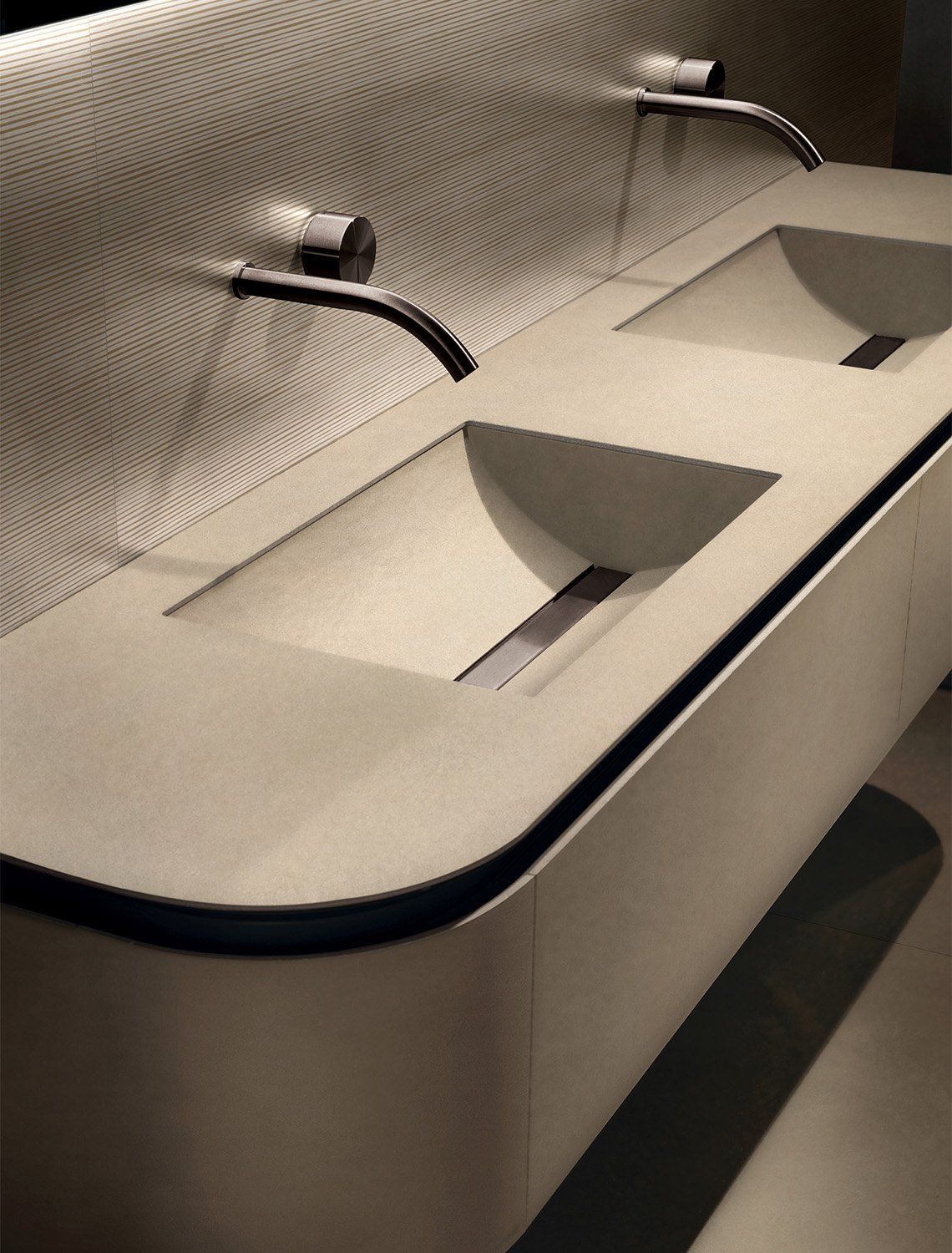 Wood and stoneware bathroom system: introducing Elitique, an exclusive ...