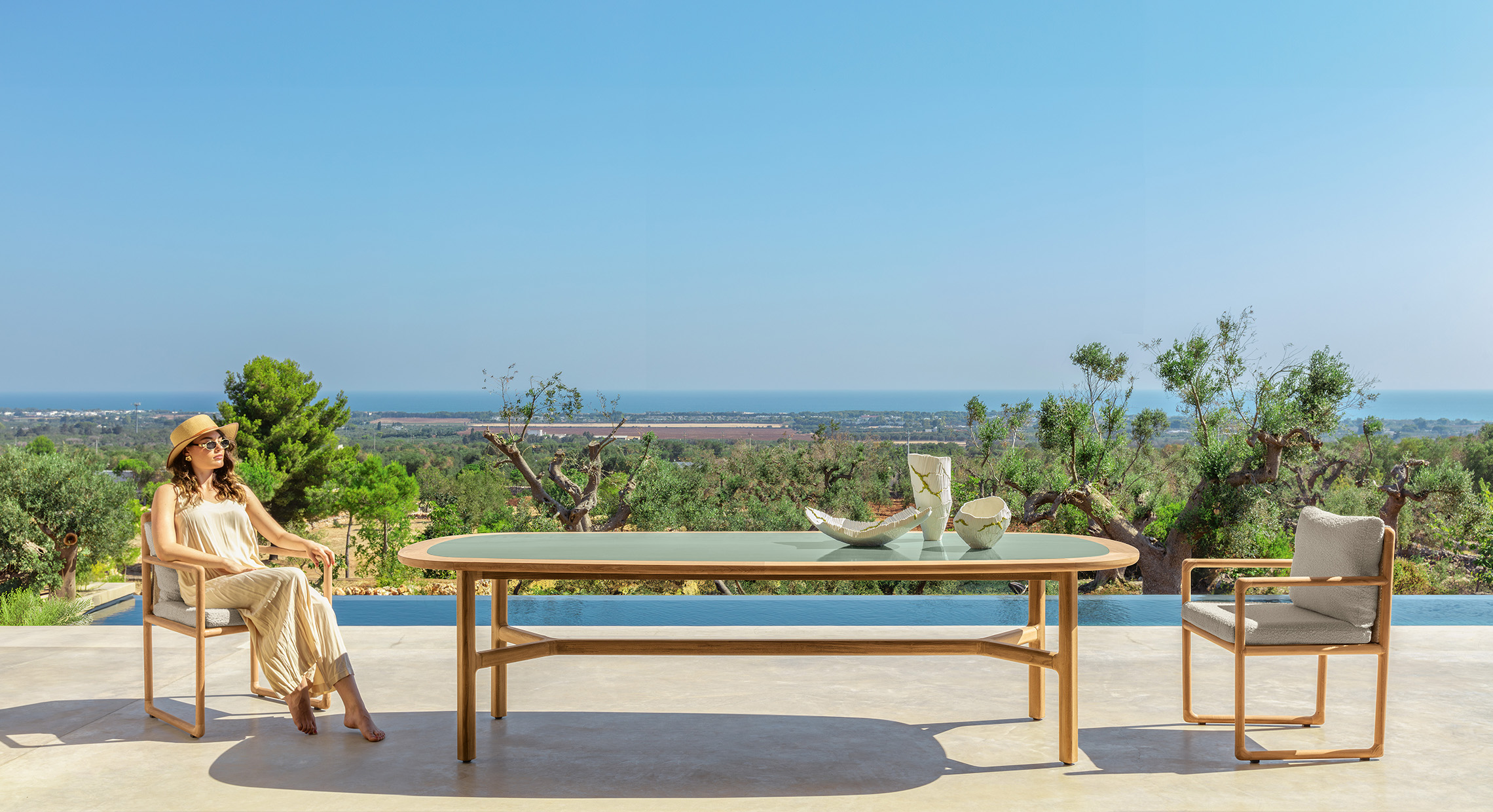 Discover the charm of teak with the Jun and Karen collections by Talenti