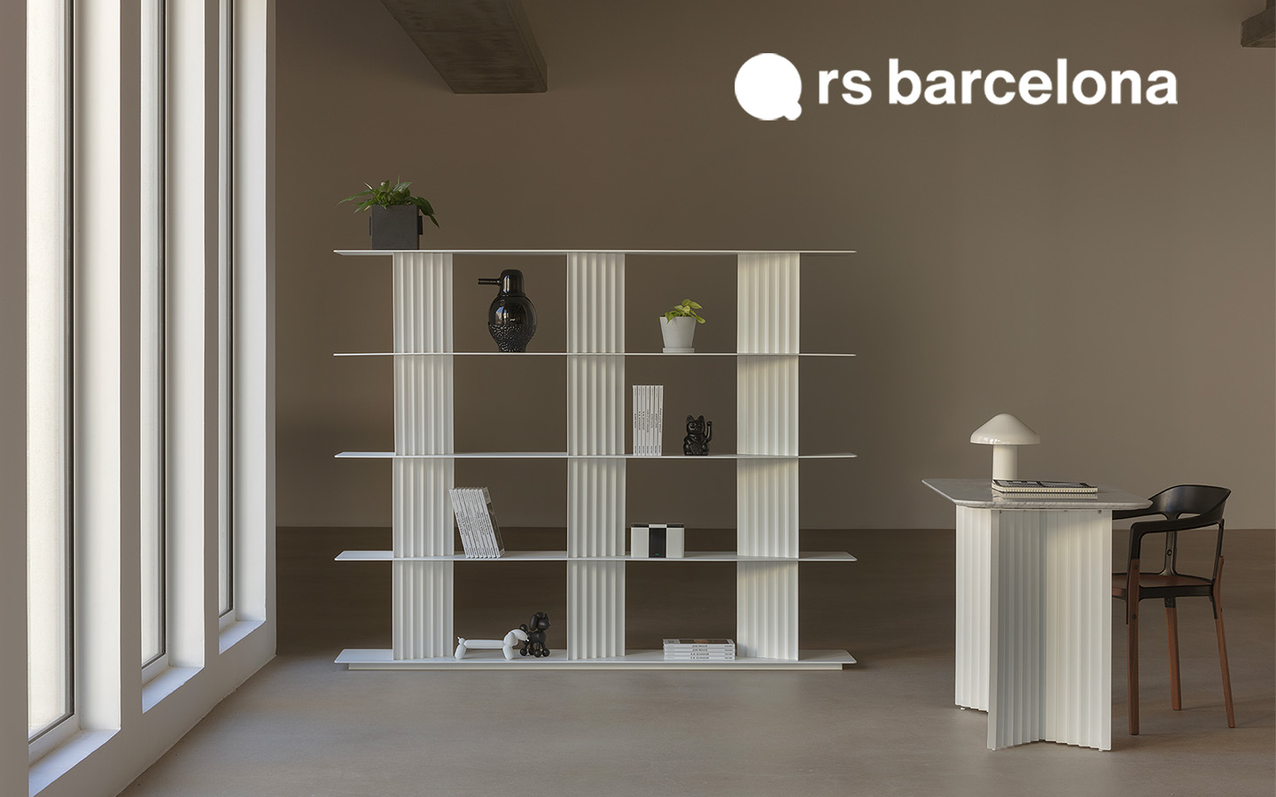 Sculptural tables and storage systems, geometry that reflects light ...